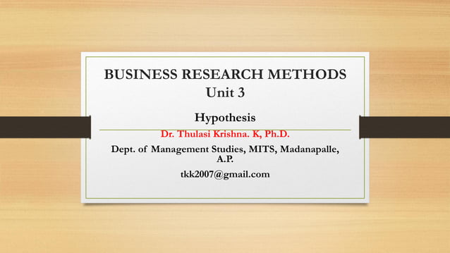 Business Research Methods - Hypothesis | PDF | Science