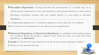 Business Research Methods - Hypothesis | PDF