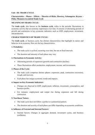 Unit - 3 Trade Cycle - Macro Economics Dr.U.Ramesh - Development ...
