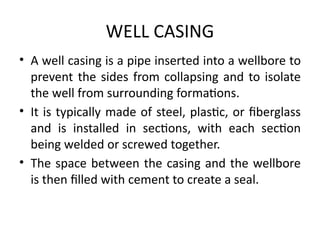 Unit - 3 WELL DESIGN Design characteristics – Design of wells .pptx