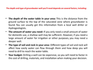 Unit - 3 WELL DESIGN Design characteristics – Design of wells .pptx