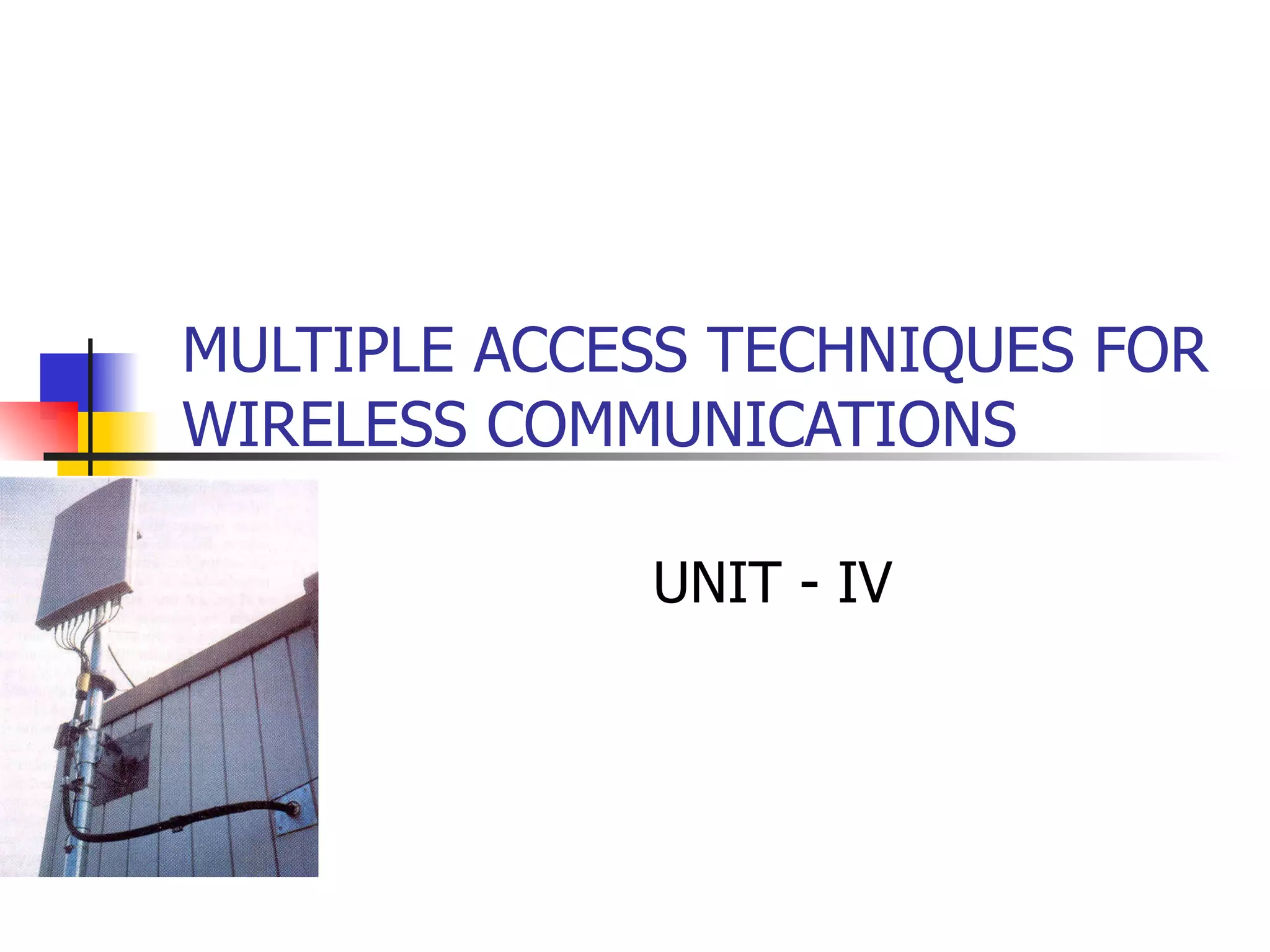Multiple access techniques for wireless communications | PPT