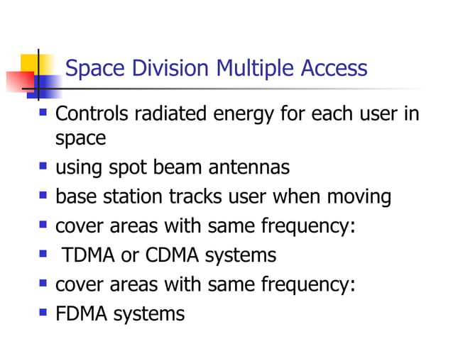 Multiple access techniques for wireless communications | PPT
