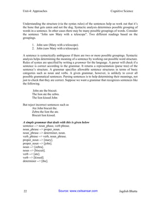 Cognitive Science Unit 4 | PDF