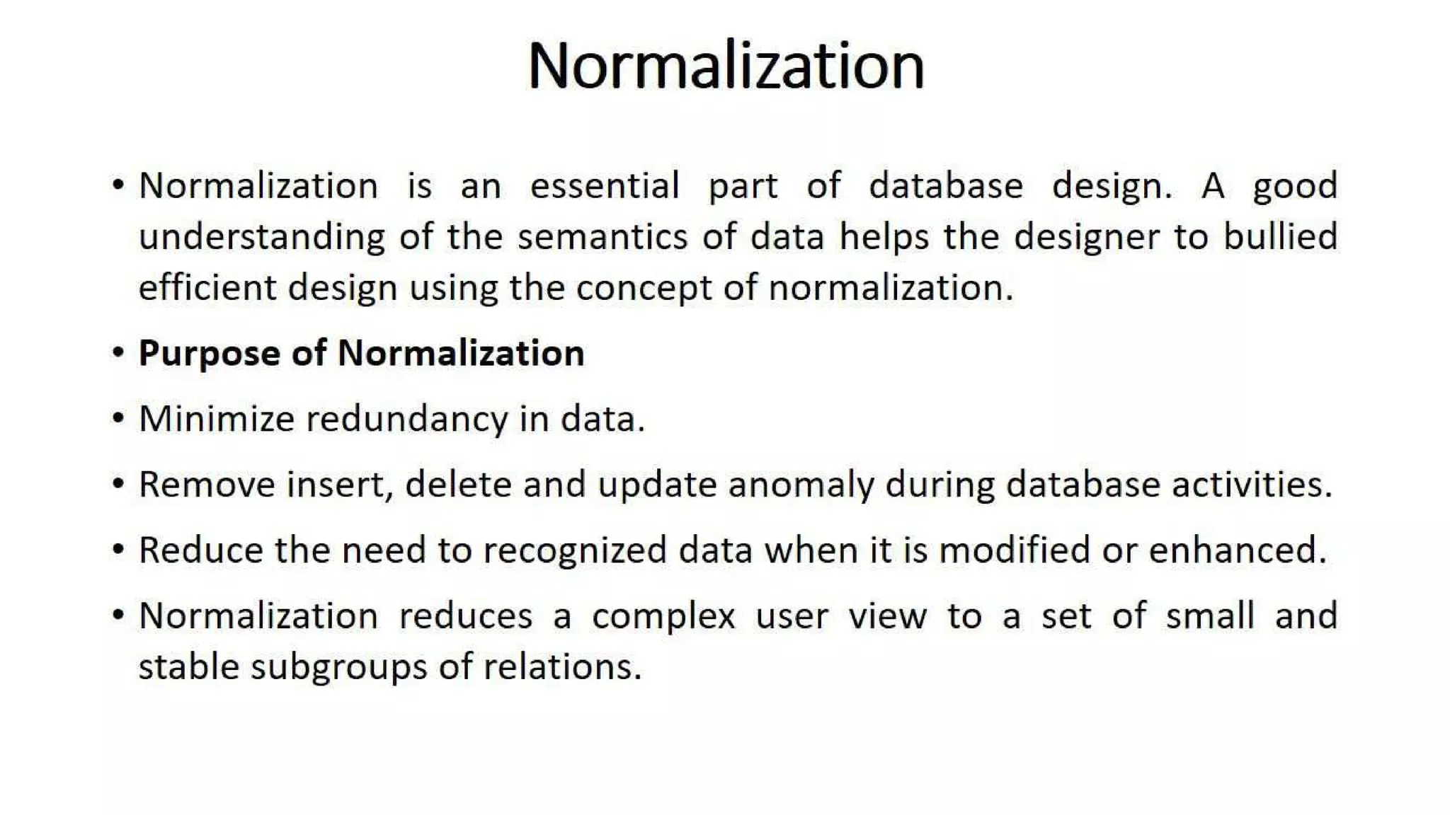 Dbms Unit 4 Relational Database Design Ppt 