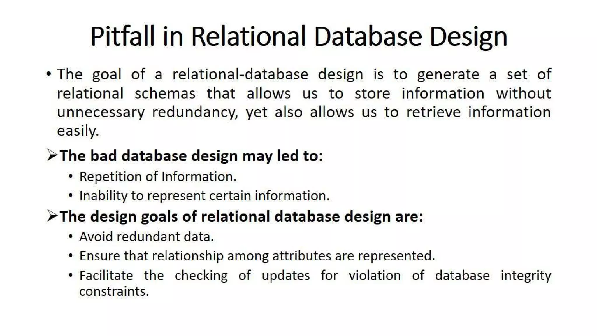 Dbms Unit 4 Relational Database Design Ppt