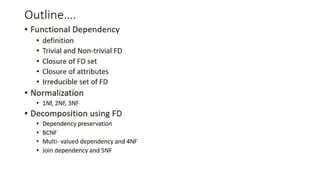 DBMS Unit 4 Relational Database design | PDF