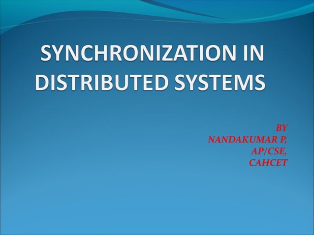 CS6601-Unit 4 Distributed Systems | PPT | Databases | Computer Software and Applications