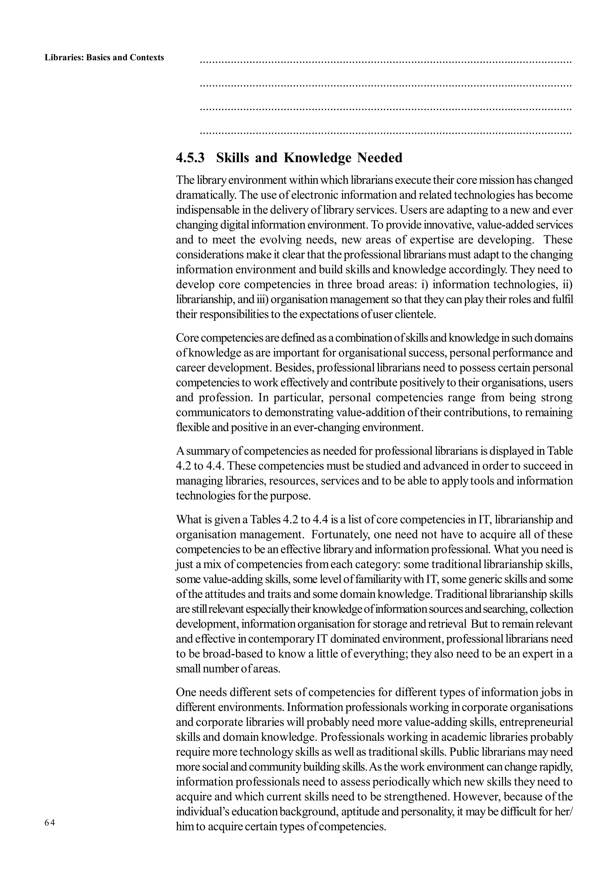 LIBRARY STAFF: ROLES AND RESPONSIBILITIES | PDF