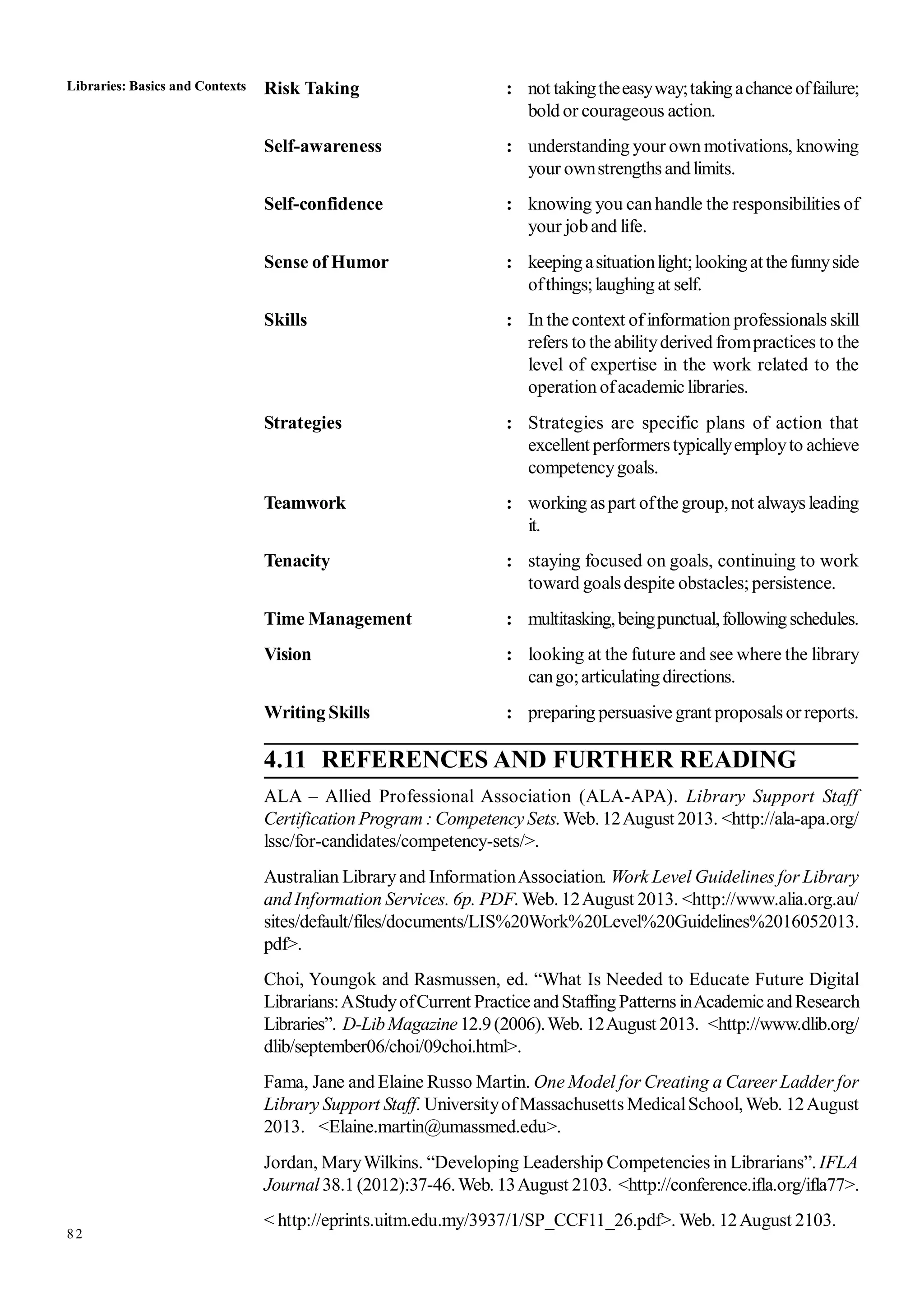 LIBRARY STAFF: ROLES AND RESPONSIBILITIES | PDF