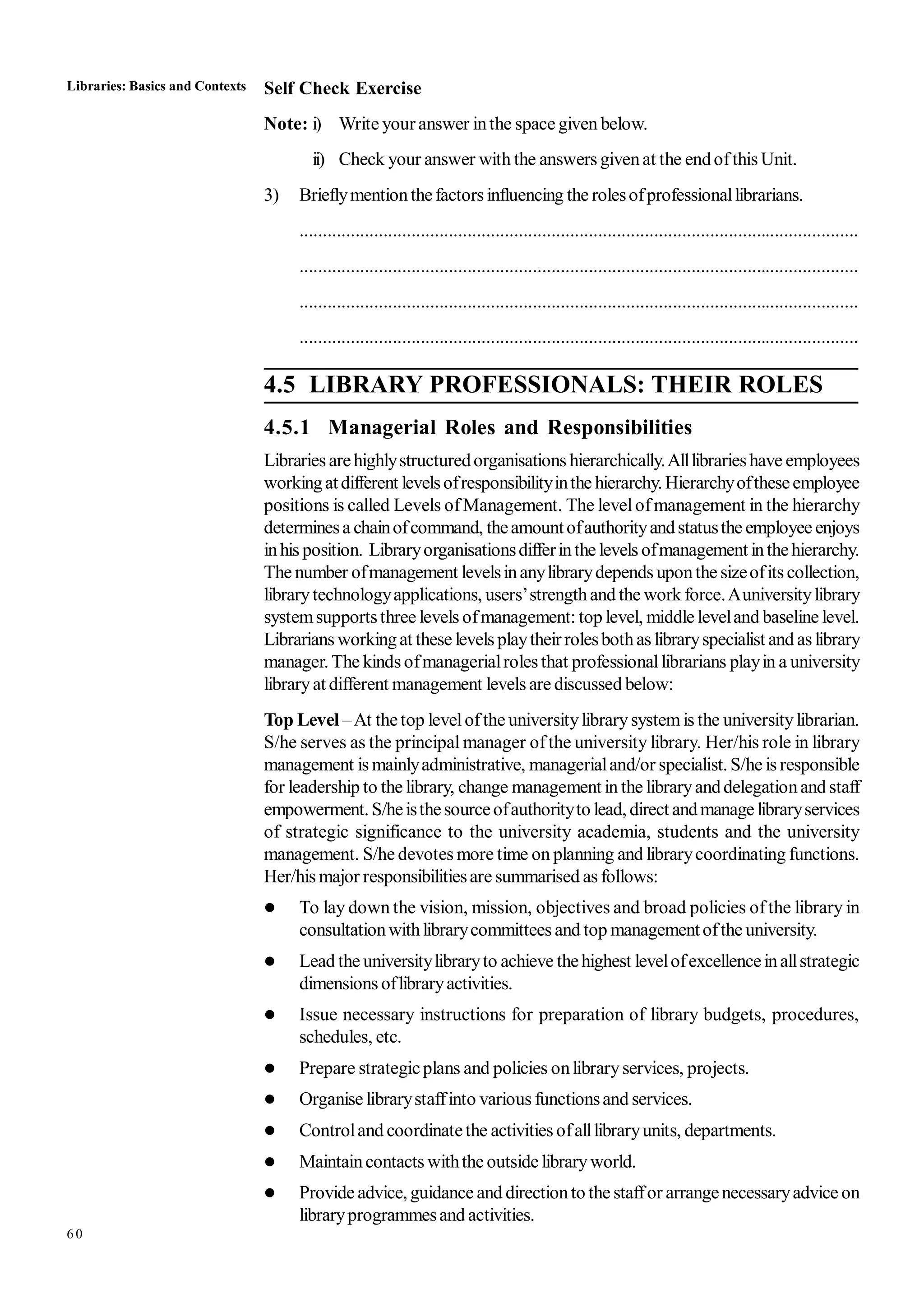 LIBRARY STAFF: ROLES AND RESPONSIBILITIES | PDF