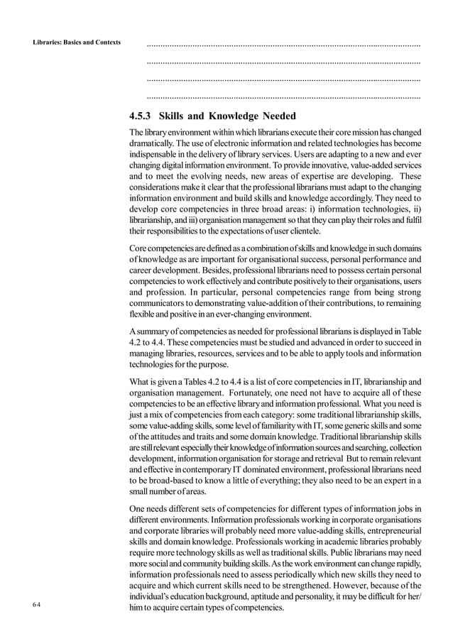 LIBRARY STAFF: ROLES AND RESPONSIBILITIES | PDF