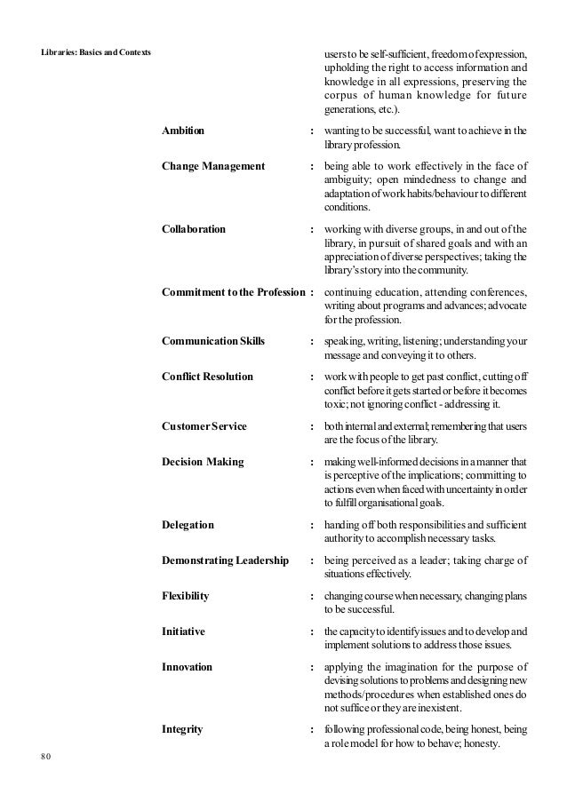 LIBRARY STAFF: ROLES AND RESPONSIBILITIES