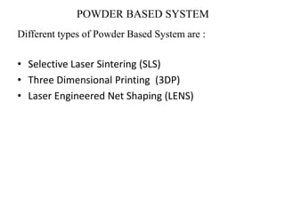3D PRINTING- POWDER BASED ADDITIVE MANUFACTURING | PPTX