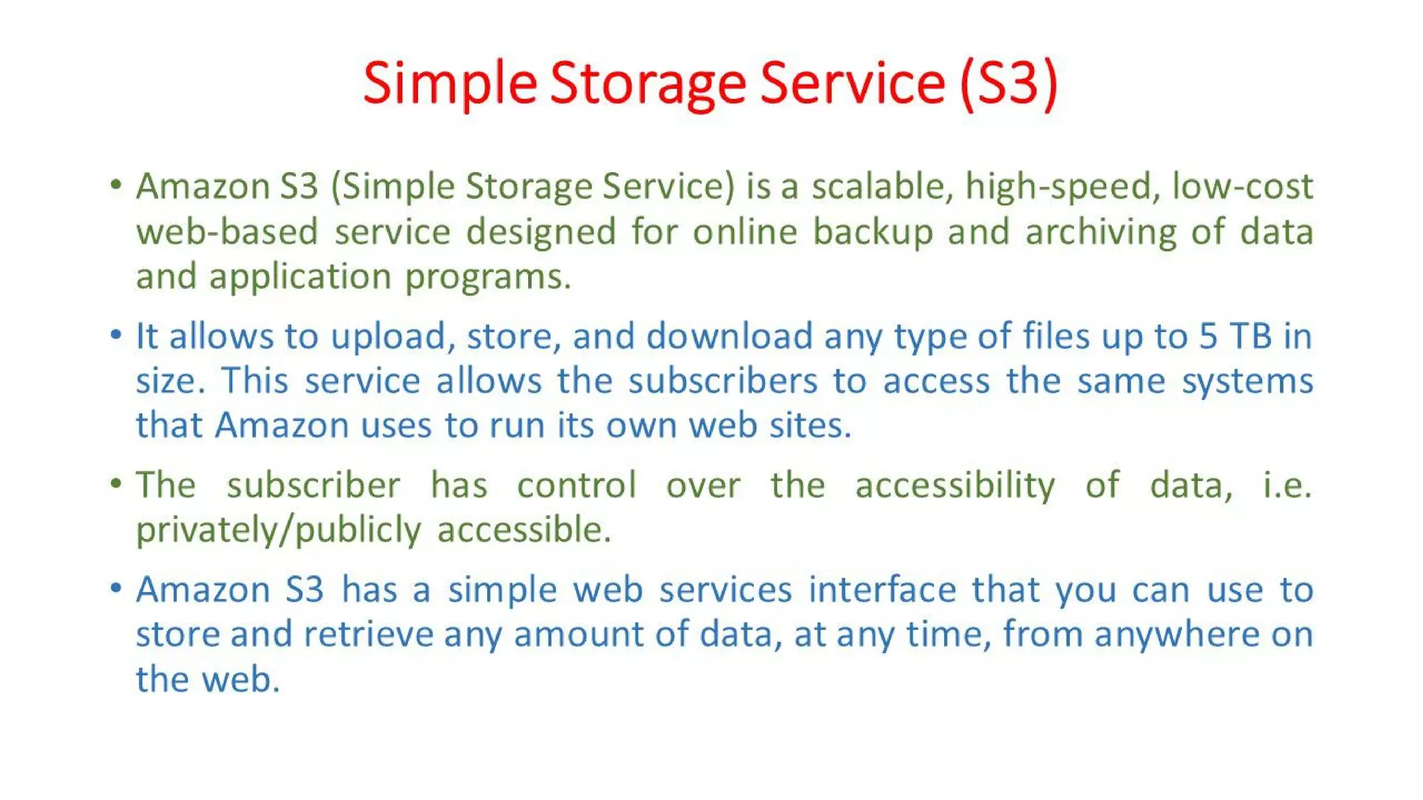 CIS Unit - 4 - Programming, management console and storage on AWS | PPT