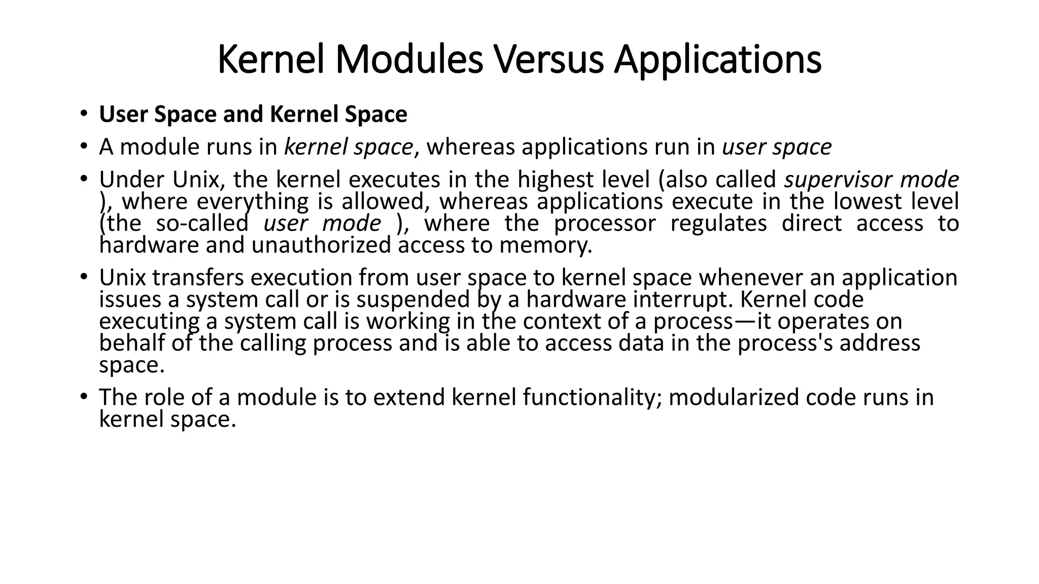Device Drivers and Running Modules | PPTX