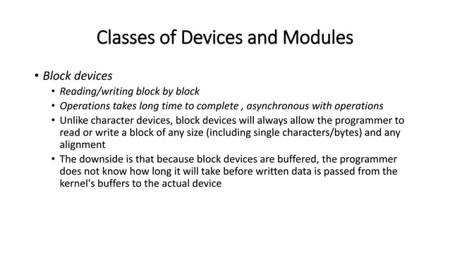 Device Drivers and Running Modules | PPTX