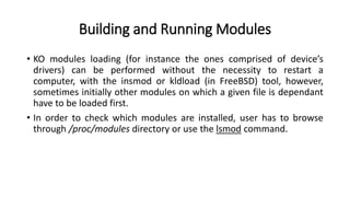 Device Drivers and Running Modules | PPTX