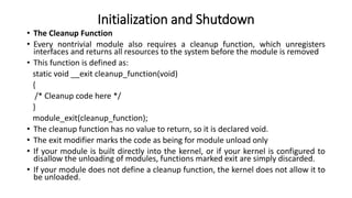 Device Drivers and Running Modules | PPTX