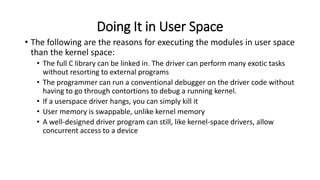 Device Drivers and Running Modules | PPTX