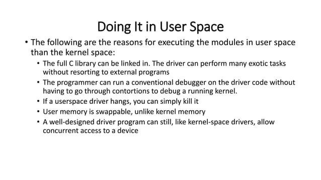 Device Drivers and Running Modules | PPTX