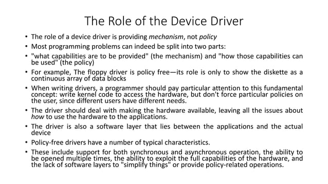 Device Drivers and Running Modules | PPTX