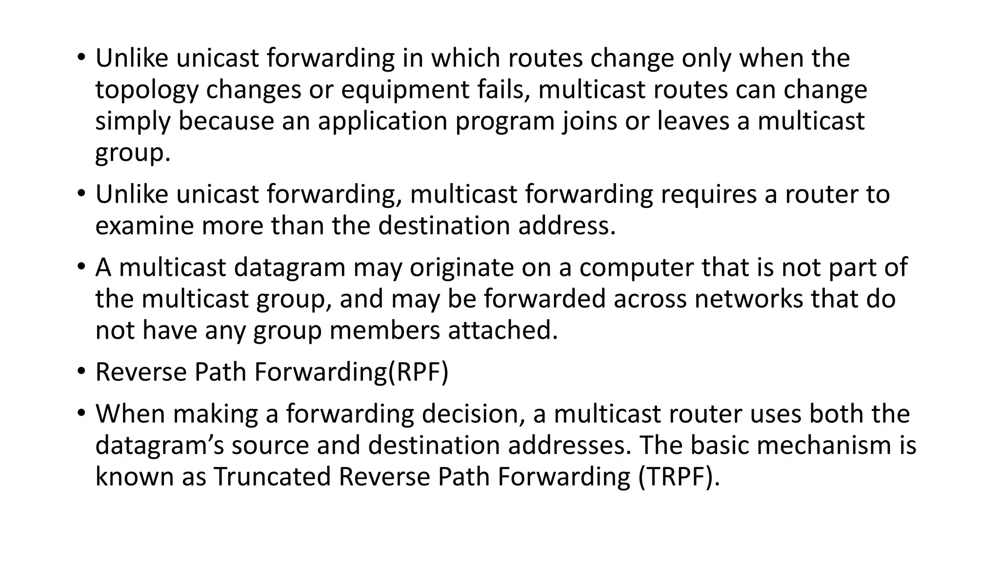 NP - Unit 4 - Routing - RIP, OSPF and Internet Multicasting | PPTX