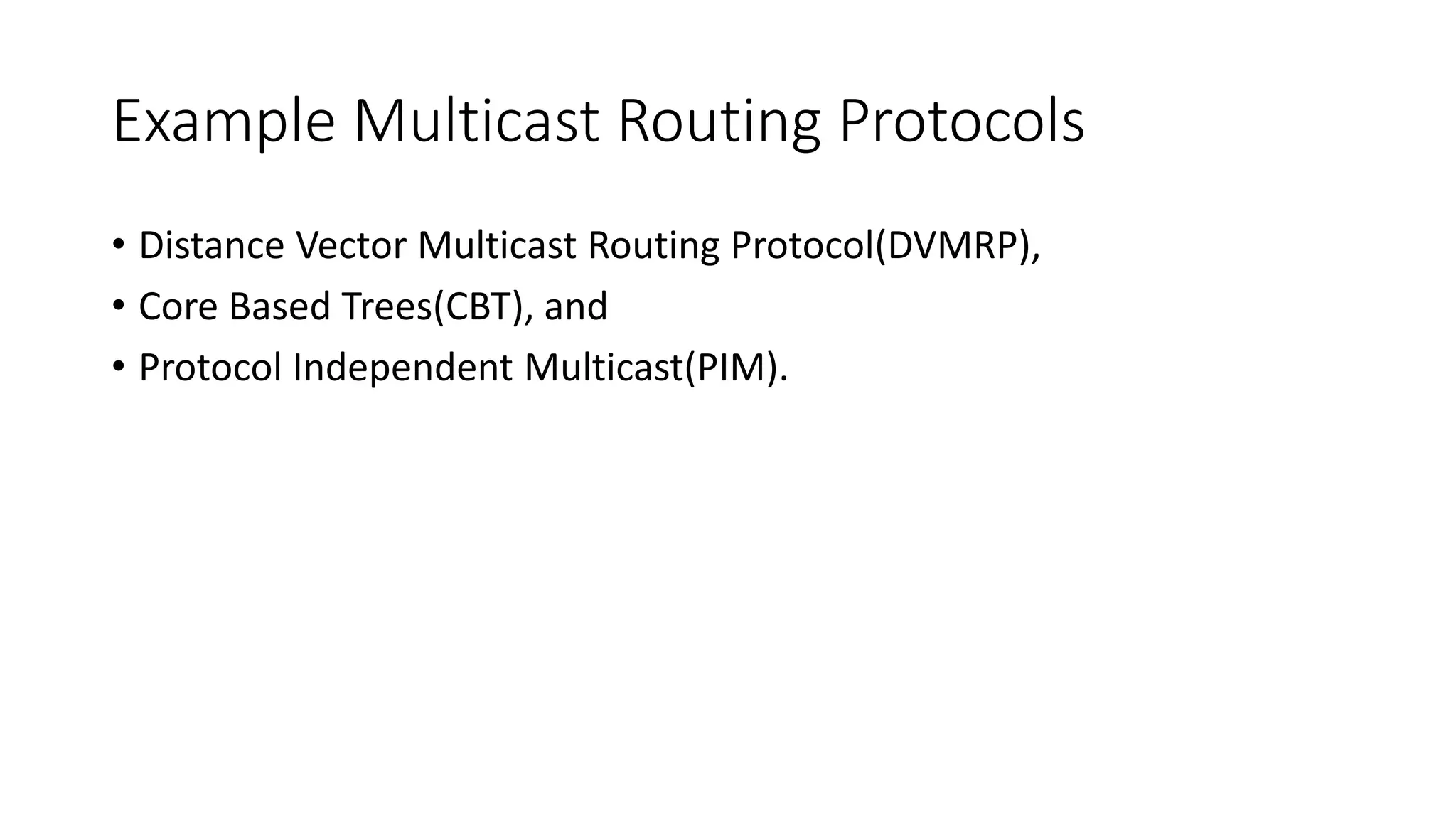 NP - Unit 4 - Routing - RIP, OSPF and Internet Multicasting | PPTX