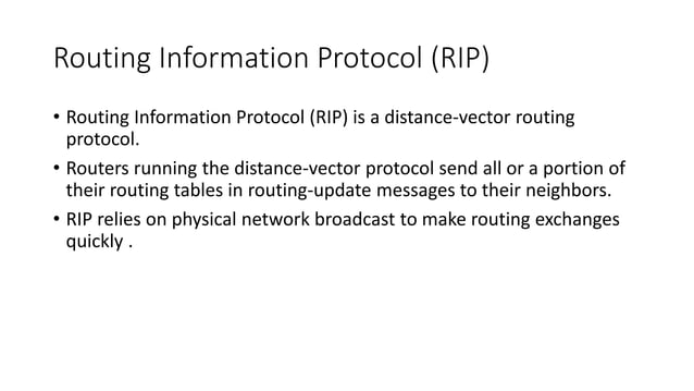 NP - Unit 4 - Routing - RIP, OSPF and Internet Multicasting | PPTX | Computer Networking | Computing