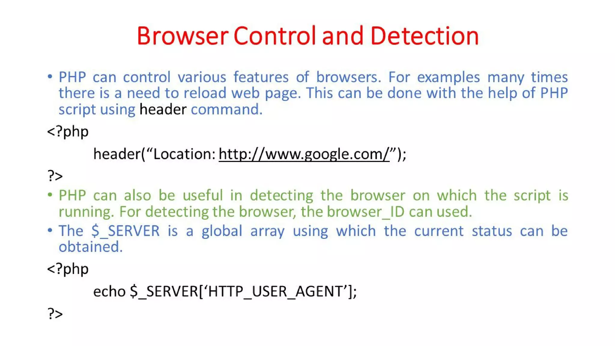 WD - Unit - 4 - PHP Basics | PPT