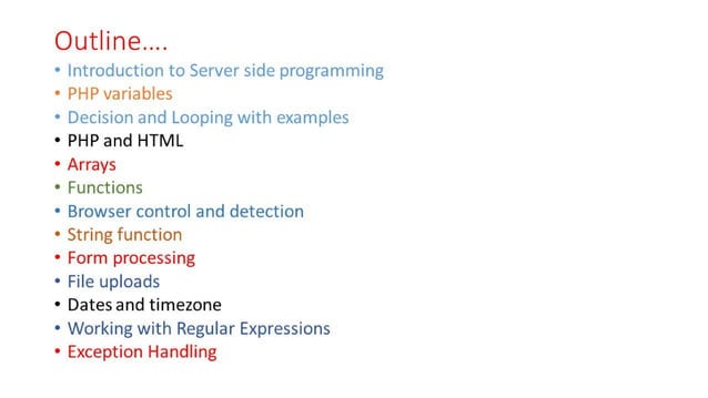 WD - Unit - 4 - PHP Basics | PDF