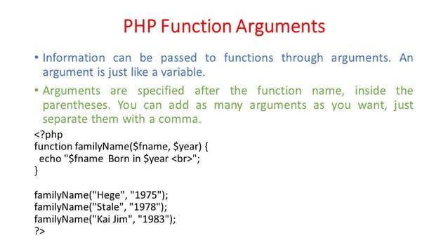 WD - Unit - 4 - PHP Basics | PPT