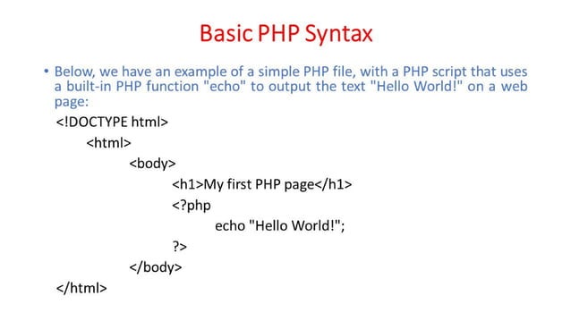 WD - Unit - 4 - PHP Basics | PDF