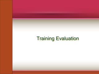 Training Evaluation | PPTX