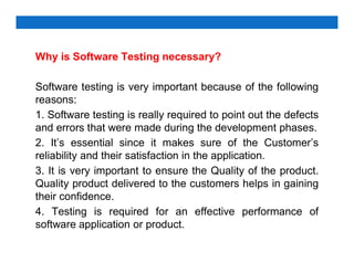 Software Engineering TESTING AND MAINTENANCE | PDF