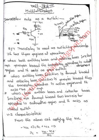 Pulse and Digital circuits meterial unit wise | PDF