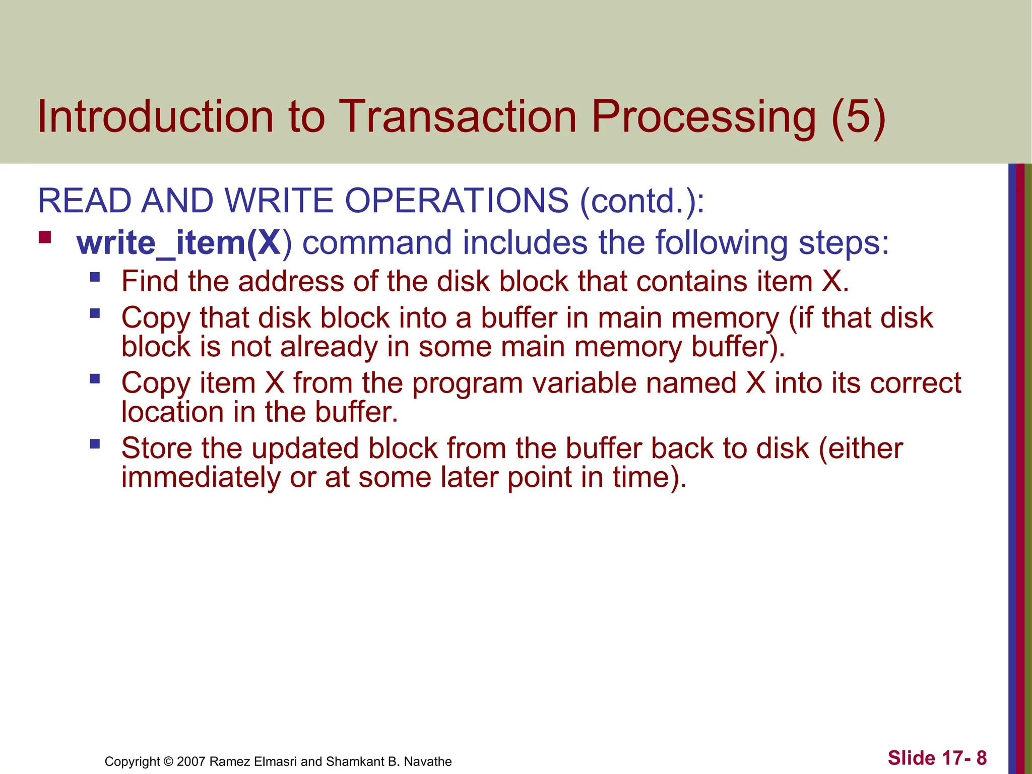 Database Management System Transaction Processing Unit 4 | PPT