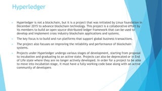 UNIT-4BlockChainTechnologies.NFTDLTHYPERLEDGERpdf | PPT | Free Download