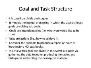 MODELS AND EVALUATION FRAMEWORK GOALS AND TASK | PPT