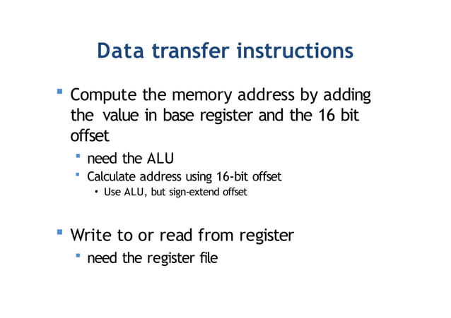 Building a datapath and control in processor | PPT