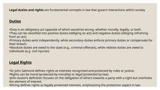 Rights and duties, personality and property | PPTX