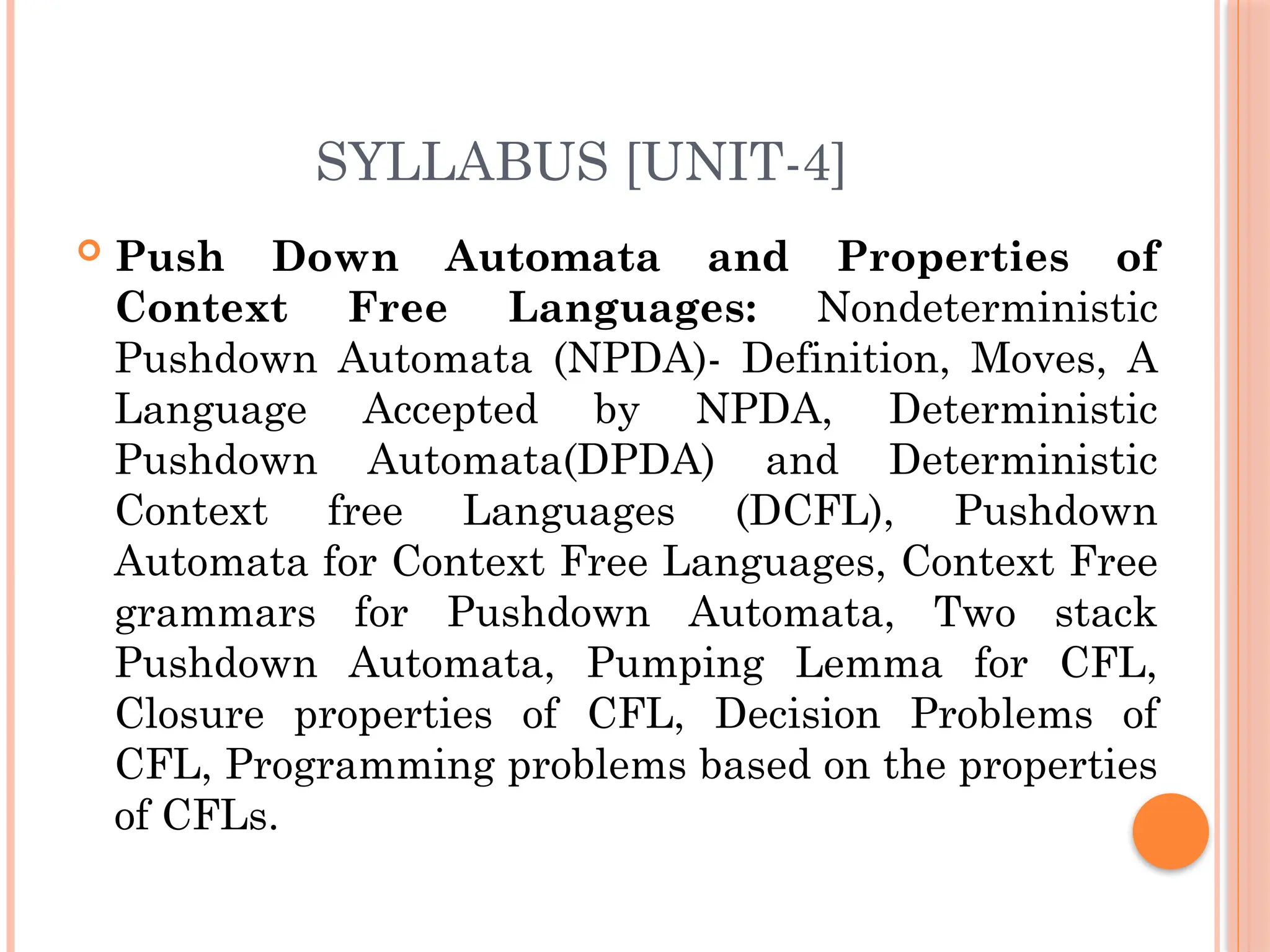 Unit-4. Push Down Automata for theory of computation.pptx