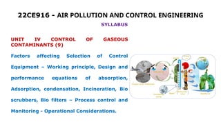 Air Pollution and Control Engineering unit 4 PPT | PPTX