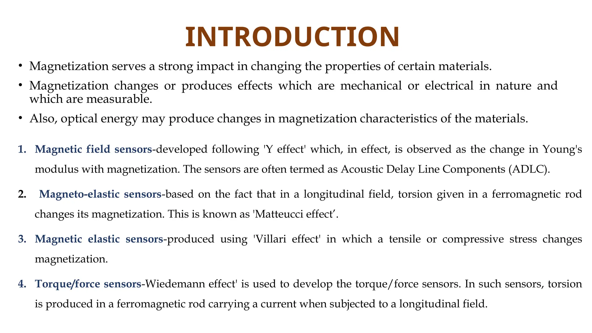 Magnetic sensors unit 4 Power point presentation | PPTX