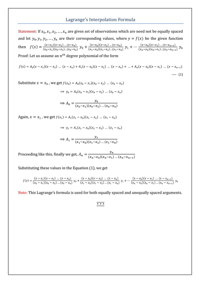 interpolation | PDF