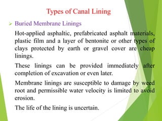 Unit 4-canal lining | PPT