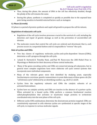 Unit 4-cell cycle and cell division | PDF