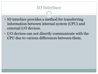 Unit 4-input-output organization | PDF