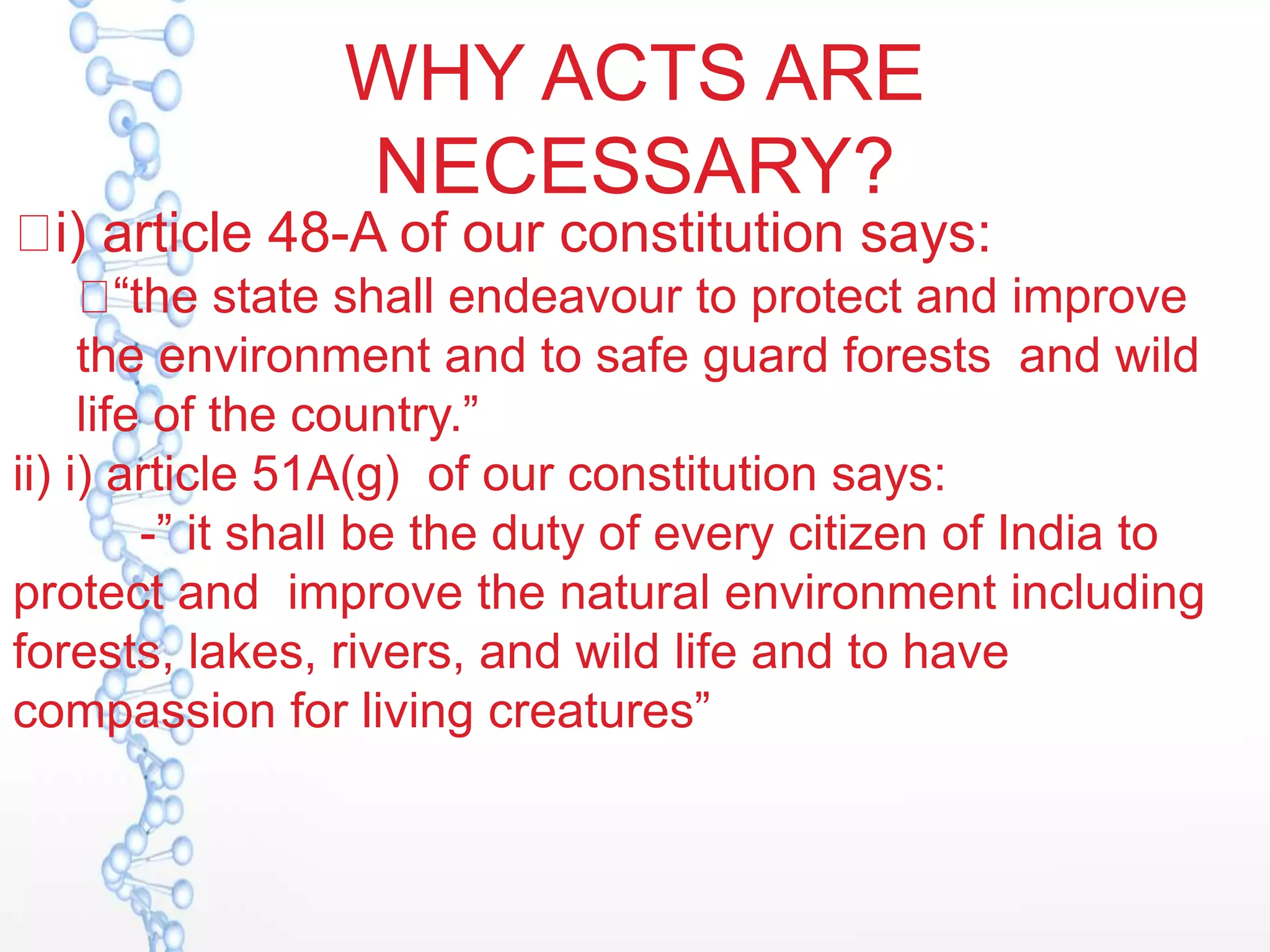 ENVIRONMENT PROTECTION ACTS | PPTX