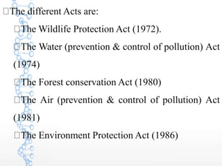 ENVIRONMENT PROTECTION ACTS | PPTX